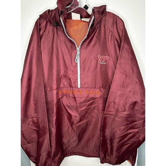 Jackets & Coats | Vintage Virginia Tech Windbreaker Jacket Red Oak Size ...